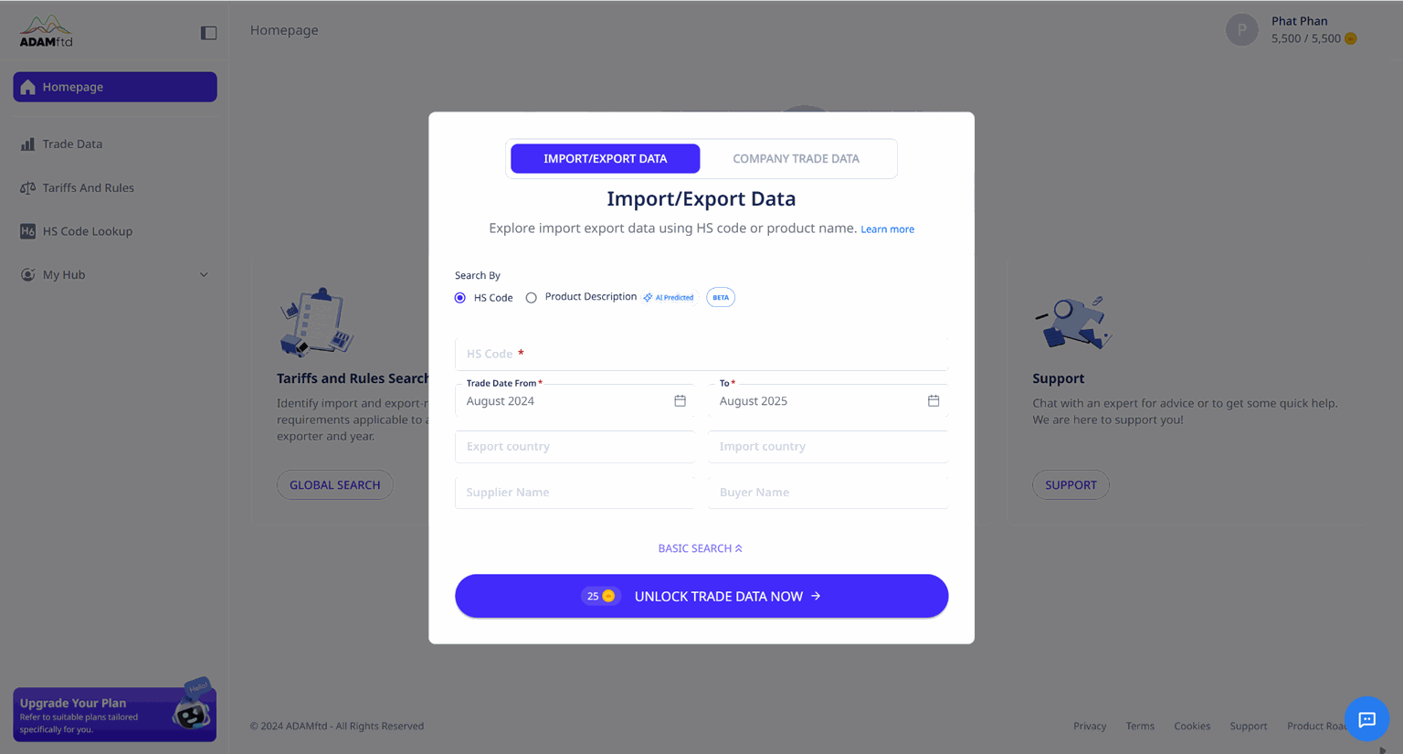 Global Trade Data, Import Export Data & Global Customs Data | ADAMftd